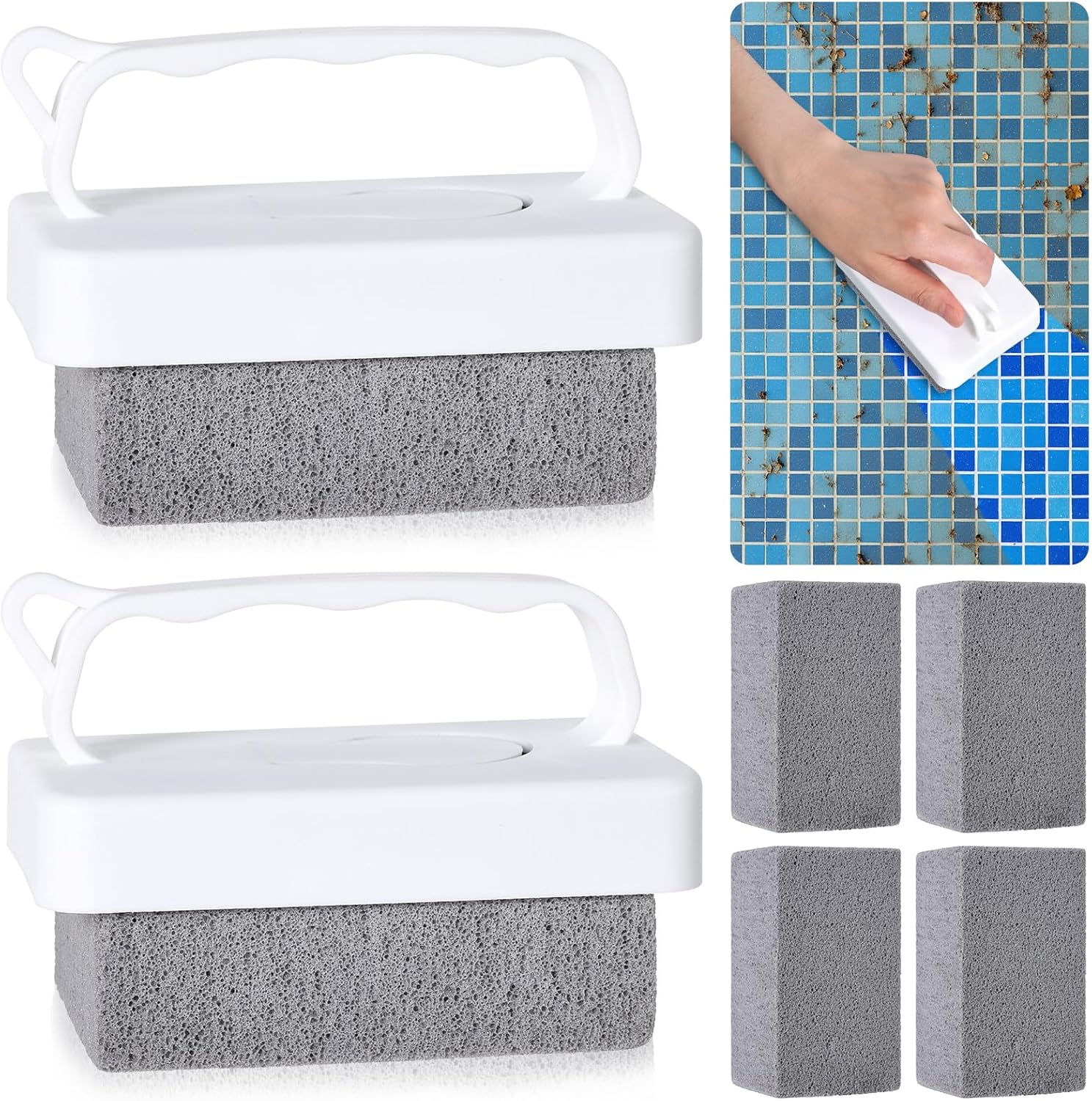 Amazon.com : 6 Pack Upgraded Hand-Held Pool Pumice Stones - Swimming ...