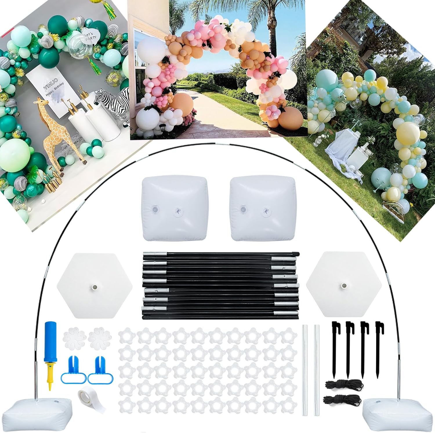 Amazon.com: Balloon Arch Stand,Balloon Arch Kit 10 Ft Adjustable ...
