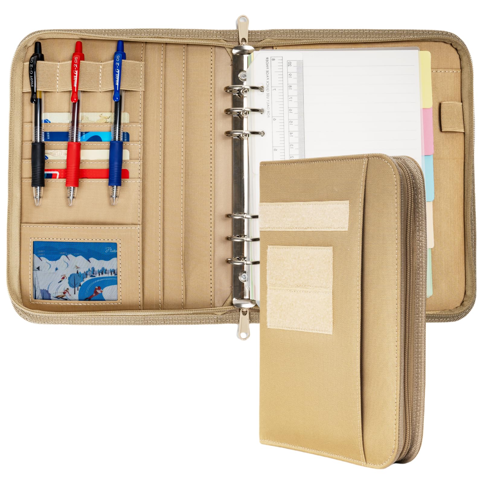 Amazon.com : Tactical Padfolio Ring Binder with Zippered, Refillable ...