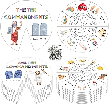 Amazon.com: COcnny Ten Commandments Coloring Craft - 24 Sets Color Your ...