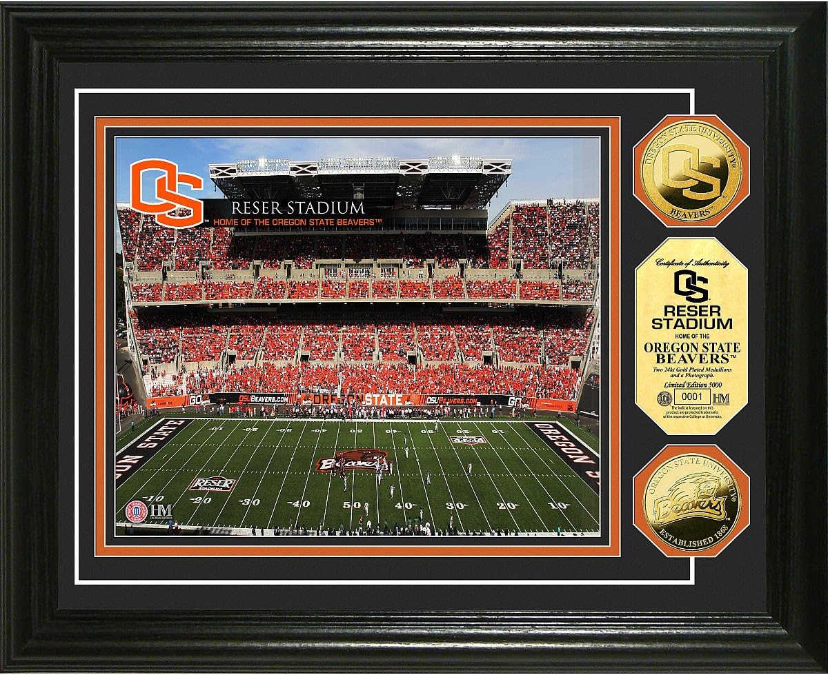Amazon.com : Highland Mint Oregon State Beavers Reser Stadium 24KT Gold ...