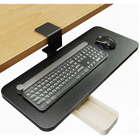 Amazon.com : HUANUO Keyboard Tray Under Desk, 360 Rotating Keyboard ...