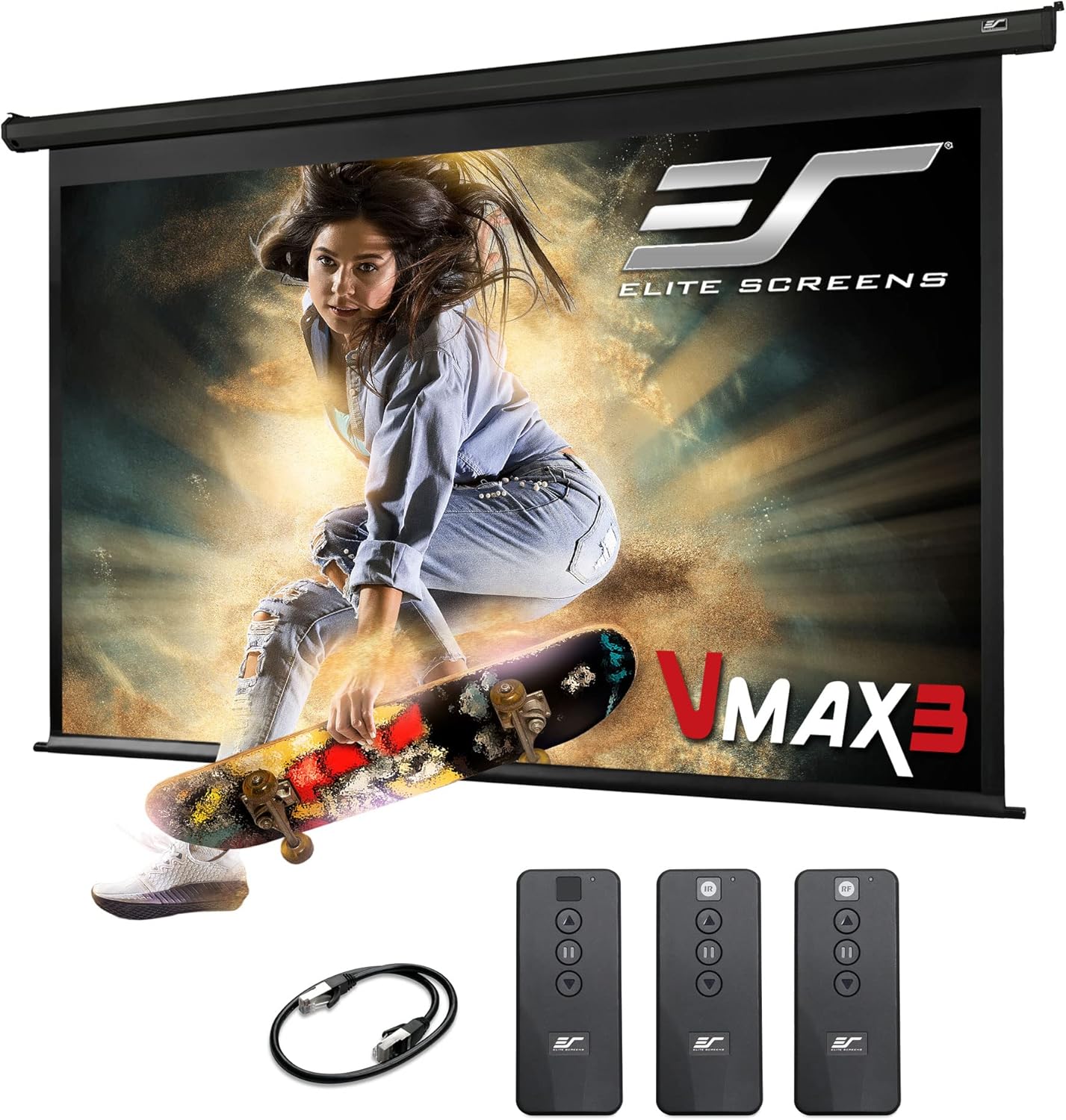 Amazon.com: VMAX 3 Series, 150-INCH 16:9 Aspect Ratio, Motorized ...