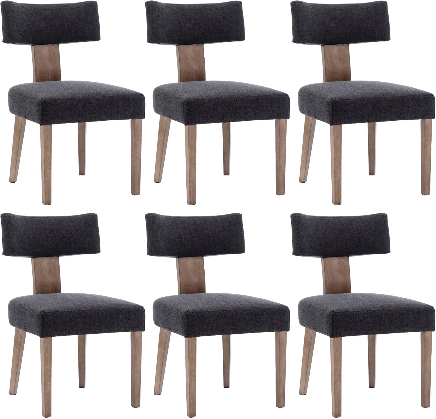 Amazon.com - BESTANO Modern Dining Chairs Set of 6, Comfy Upholstered ...