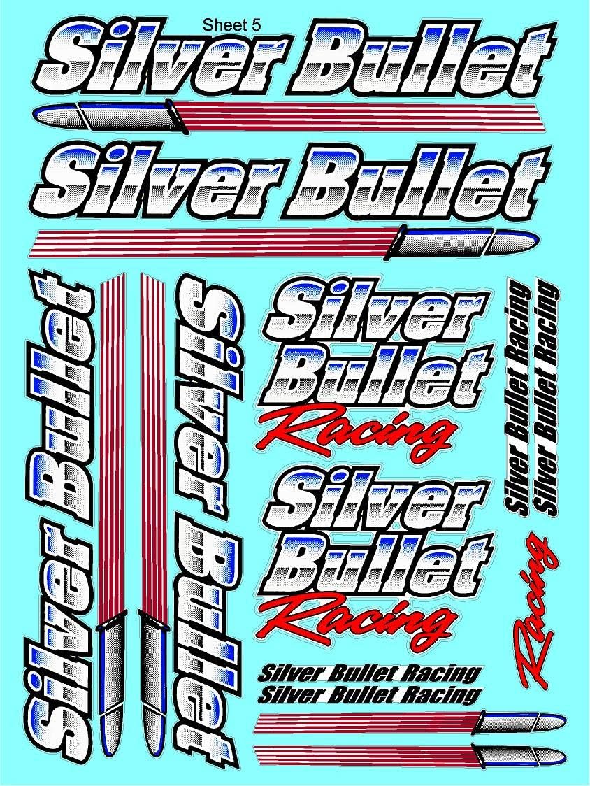 Amazon.com: Silver Bullet -Sheet 5-1/10 Scale White Vinyl R/C Model ...