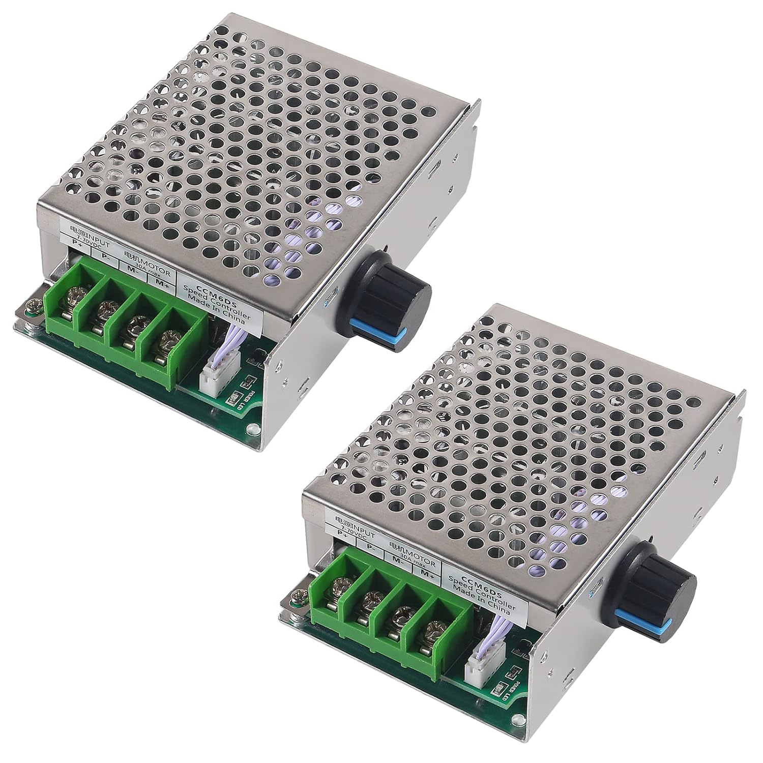 MELIFE 2pcs Motor Speed Controller Switch, 30A 7-70V PWM DC Motor Speed ...