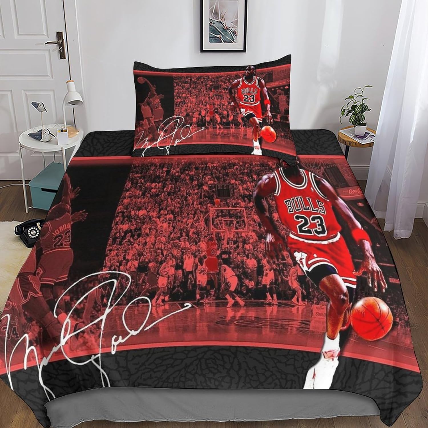 YULEDI Michael Jordan Parure De Lit 2 Pièces avec 3D NBA Housse De ...