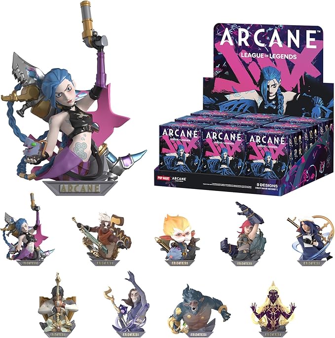 Amazon.com: POP MART League of Legends: Arcane Series Figures 9PCs ...