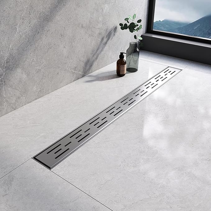 EMKE Linear Shower Drain 800mm, 304 Stainless Steel Floor Drain ...