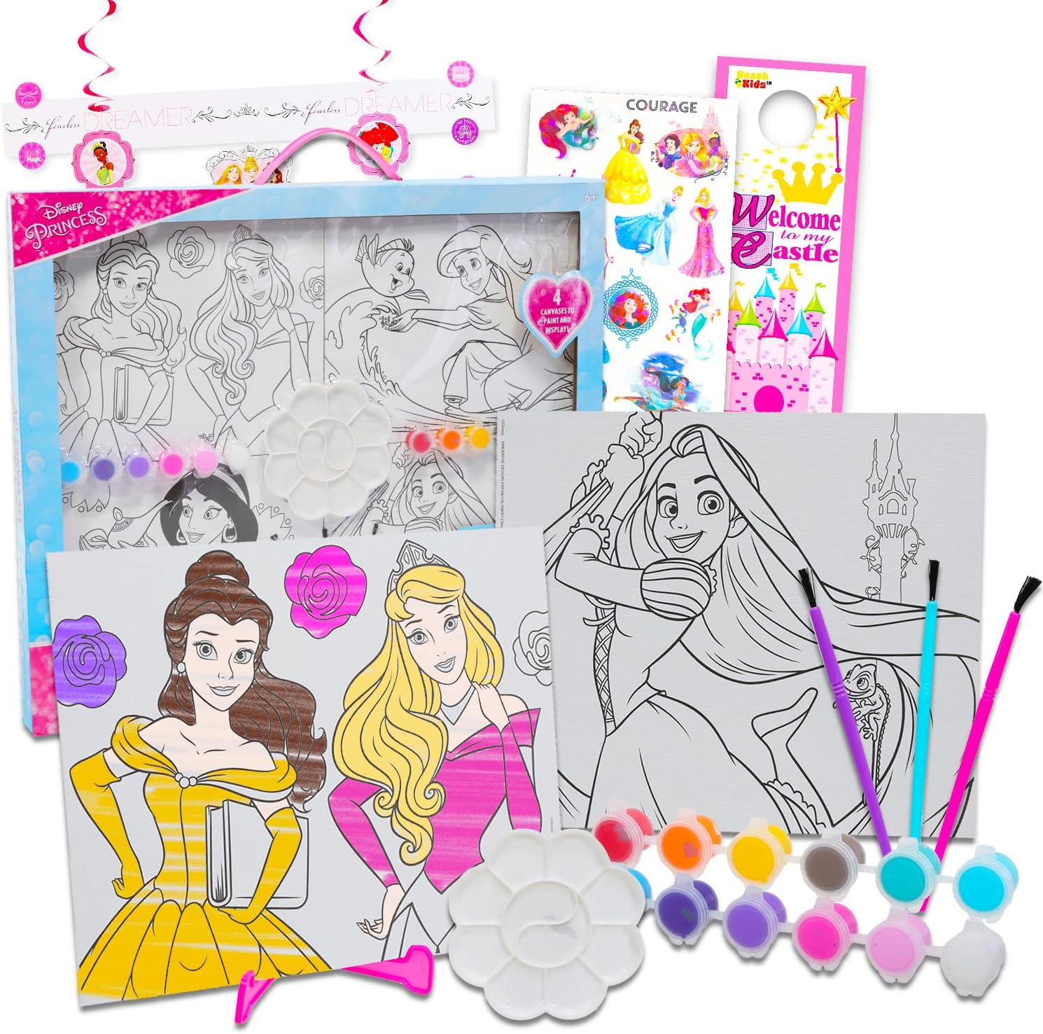 Amazon.com: Disney Princess Painting Set for Kids - Disney Art Supplies ...