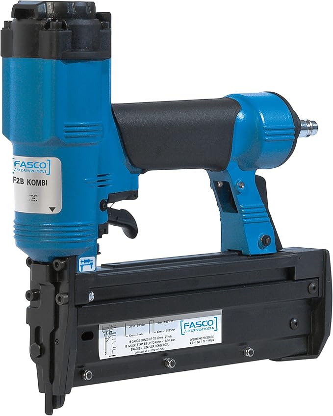 FASCO F2B 90-GN Kombi Stapler/Bradder for Medium Wire Staples and 18 Ga ...