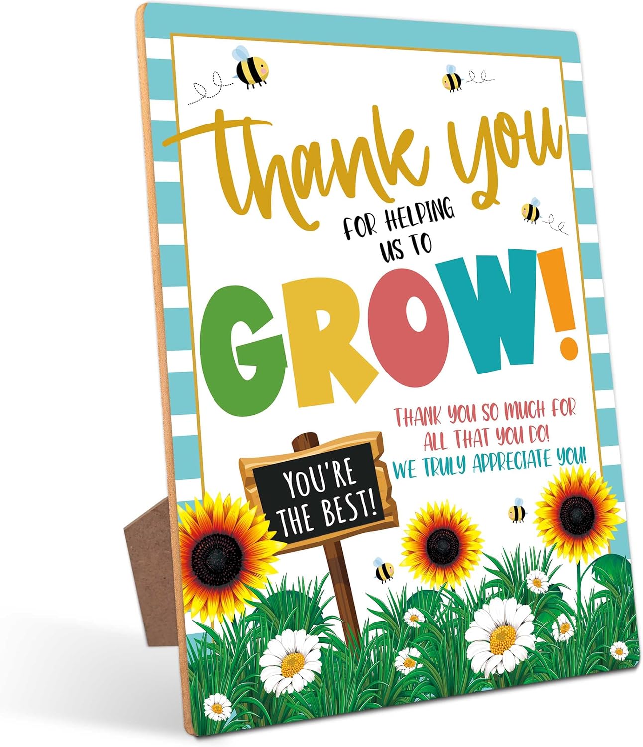 Amazon.com: Thank You For Helping Us Grow, Garden Bloom Flower Theme ...