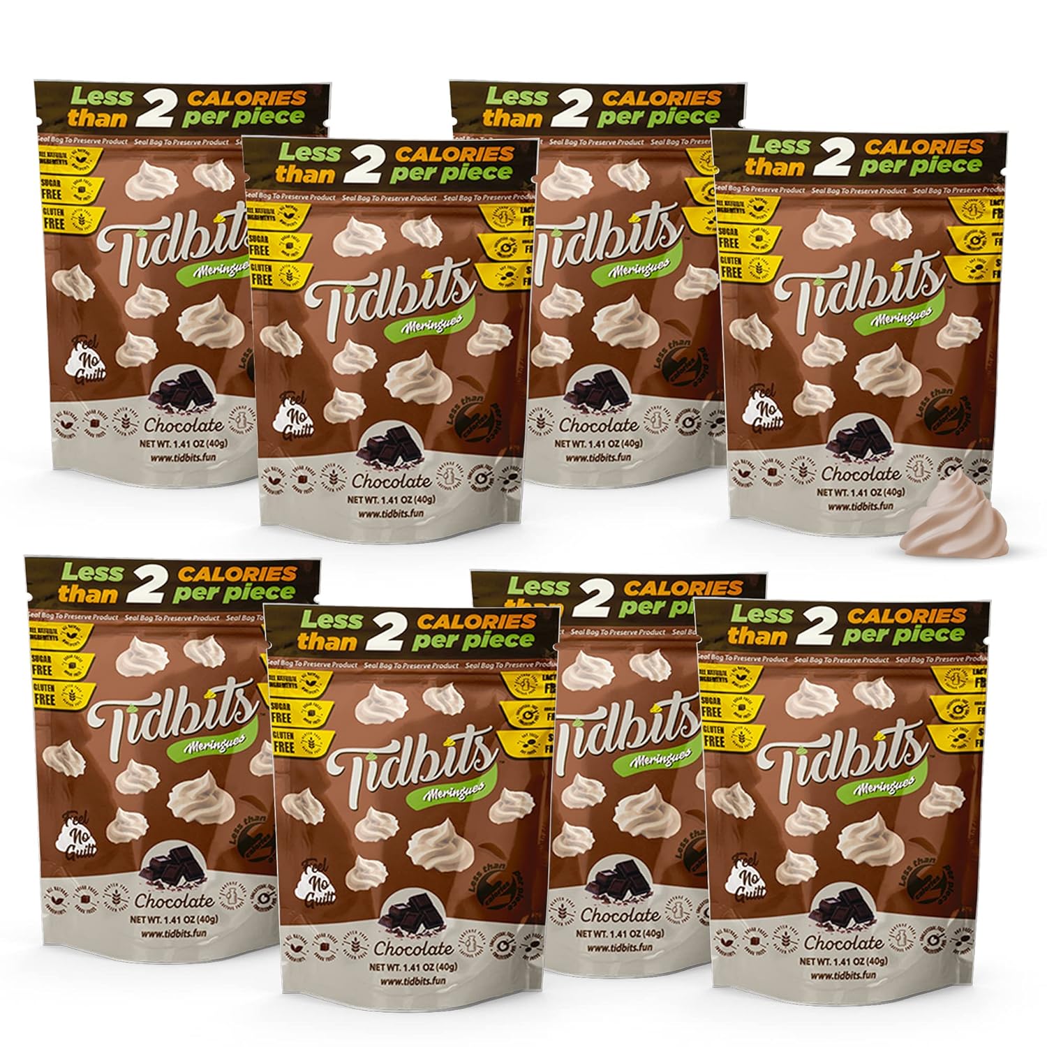 Amazon.com : Tidbits Fun Bites Meringues, Low Calorie Snacks, Low Sugar ...
