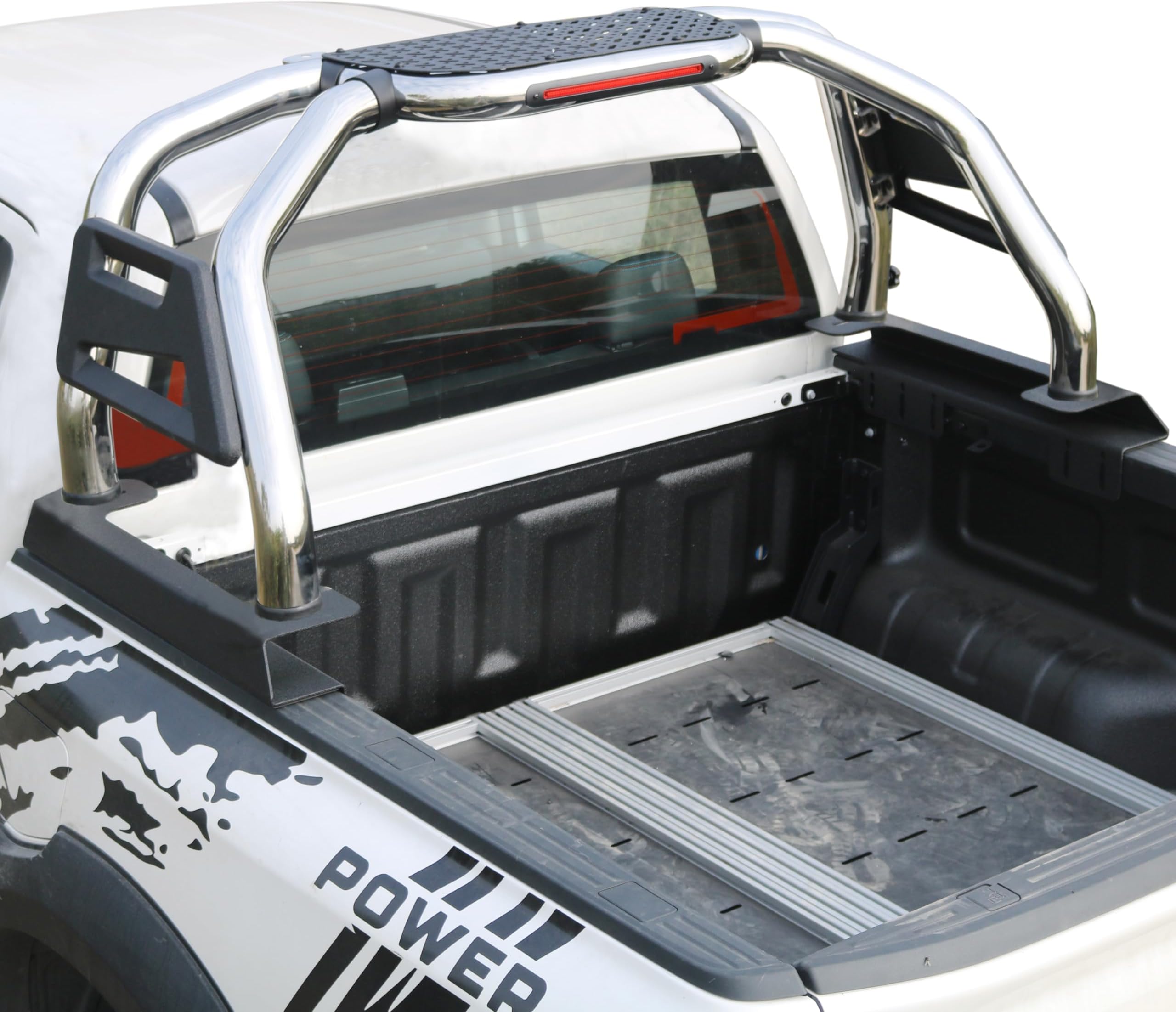Amazon.com: SYHVU Truck Bed Roll Bar, Polished Stainless Steel Sport ...