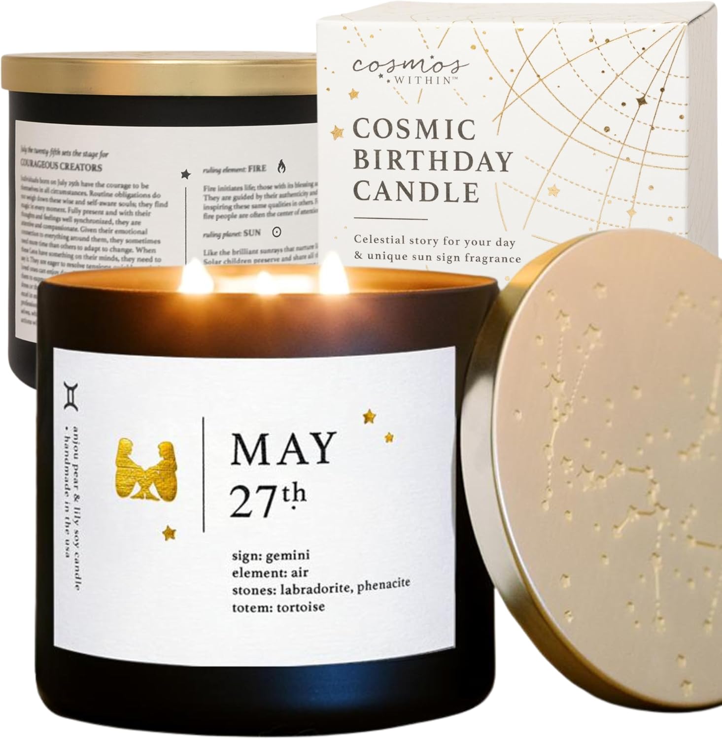 Amazon.com: May 27th Birthdate Personalized Astrology Candle | Unique ...