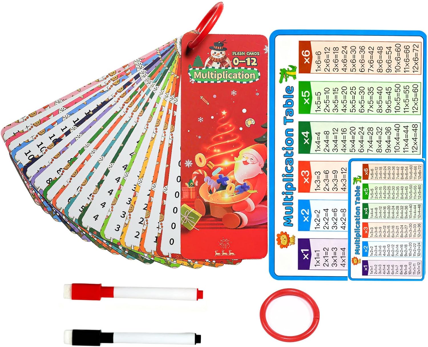 Christmas Multiplication Flash Cards 0-12,Multiplicationtimes Table ...