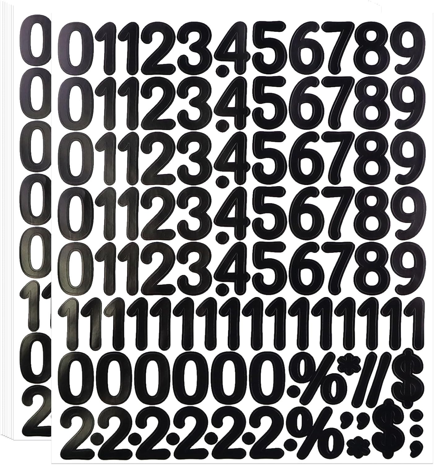 Amazon.com: 1 Inch Black Number Stickers, 864 Pieces 0-9 Self Adhesive ...
