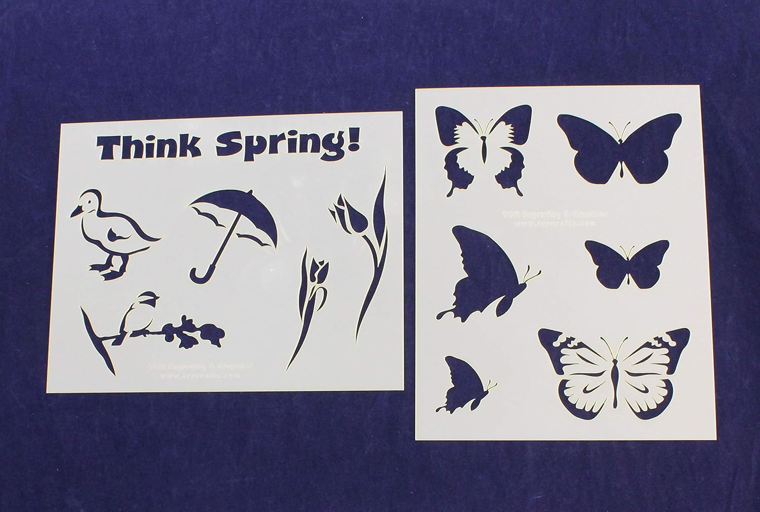 Amazon.com : Spring Stencils- 2 Piece Set -8 X 10 Inches : Arts, Crafts ...