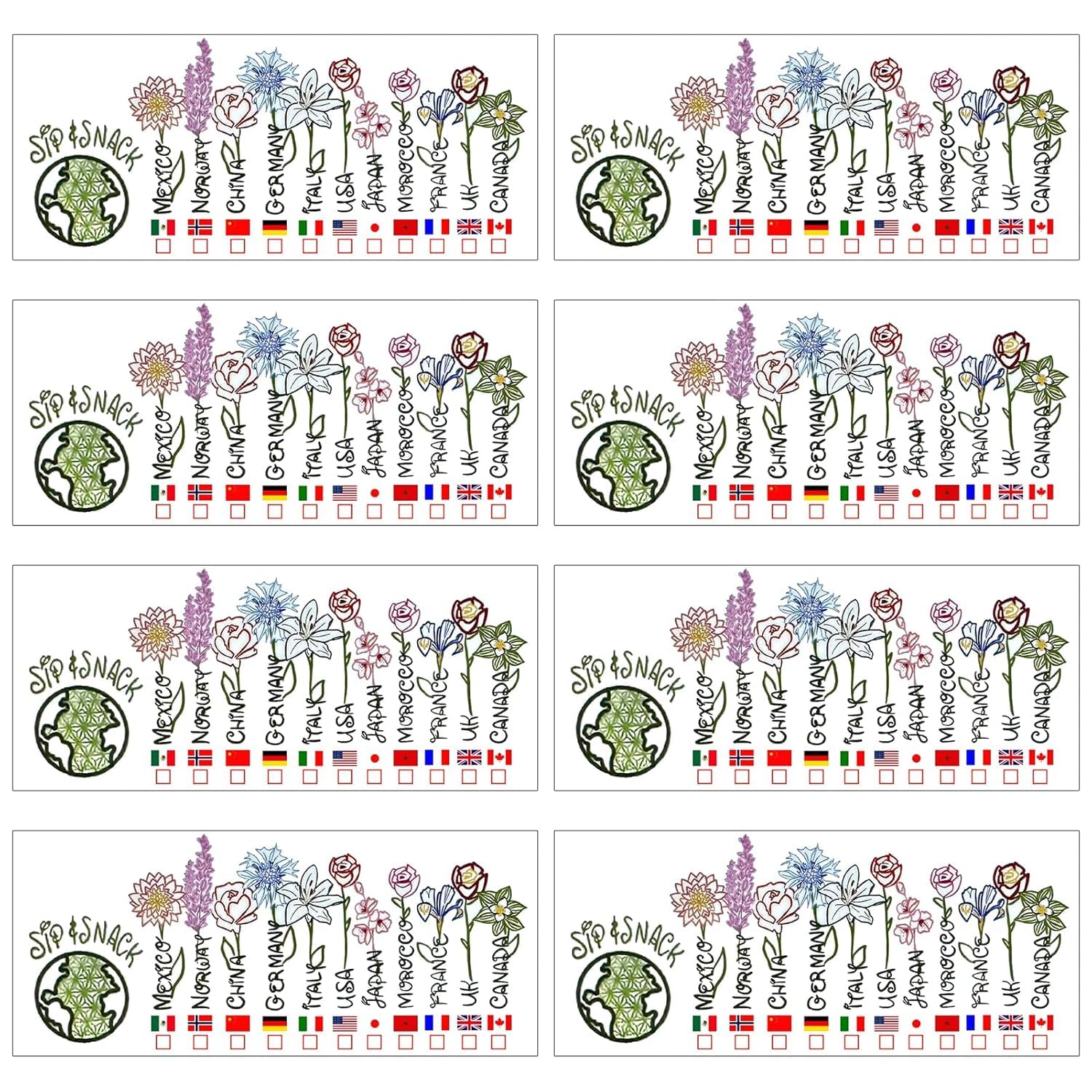 Amazon.com : Pack of 8 Drinking Around the World Epcot Tattoo, Drinking ...