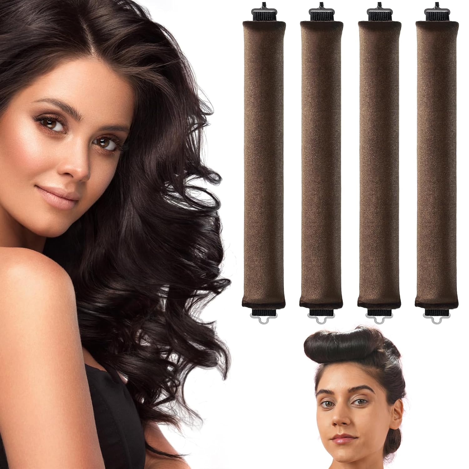 Amazon.com: BLINKEEN Heatless Hair Curler, Flexi Rods with Hook ...