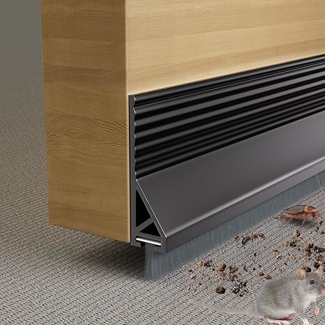 Bukela 200CM Door Draft Stopper with Brush,Bottom of Door Sweeps for ...