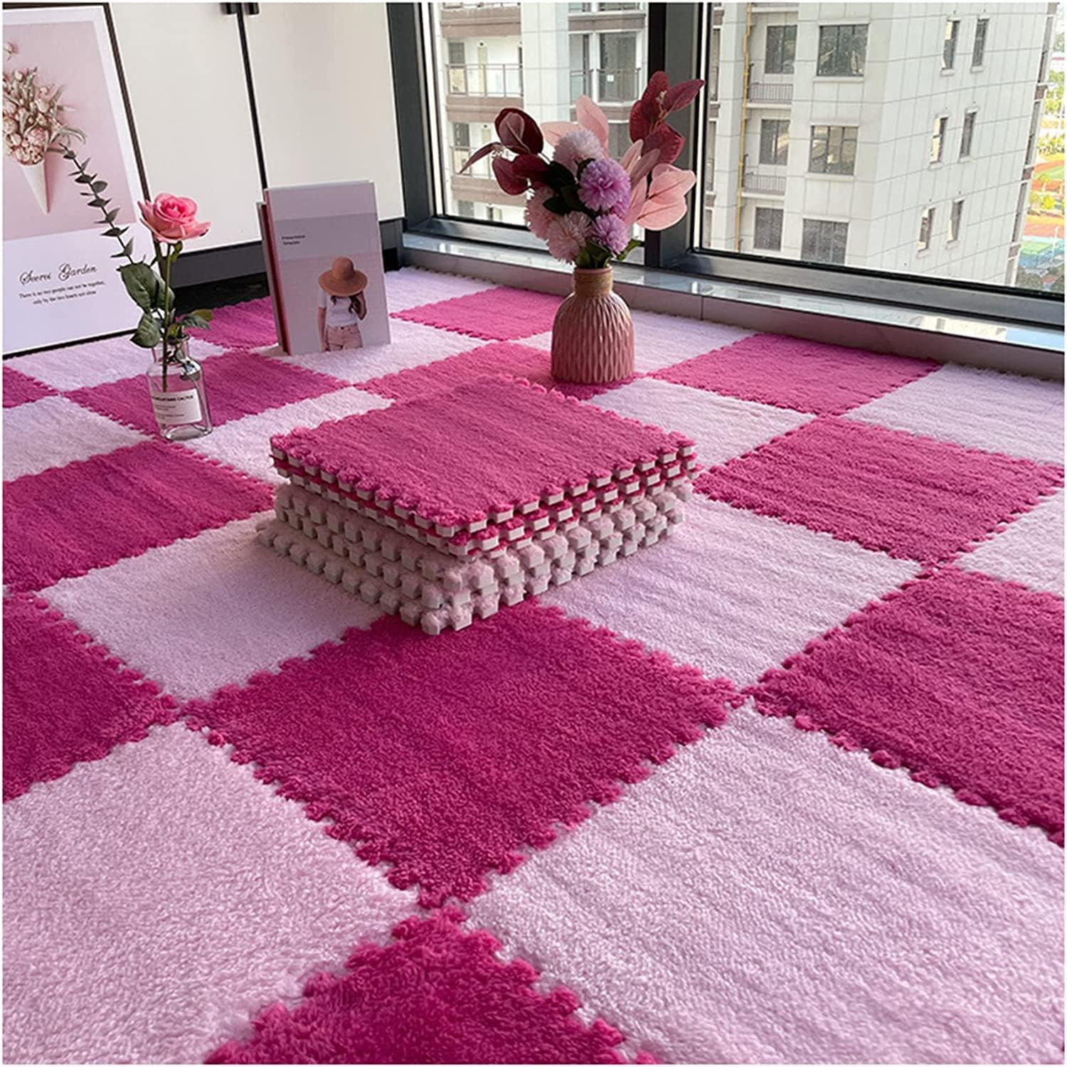 Amazon.com: 50pcs Interlocking Floor Tiles, Interlocking Carpet Soft ...
