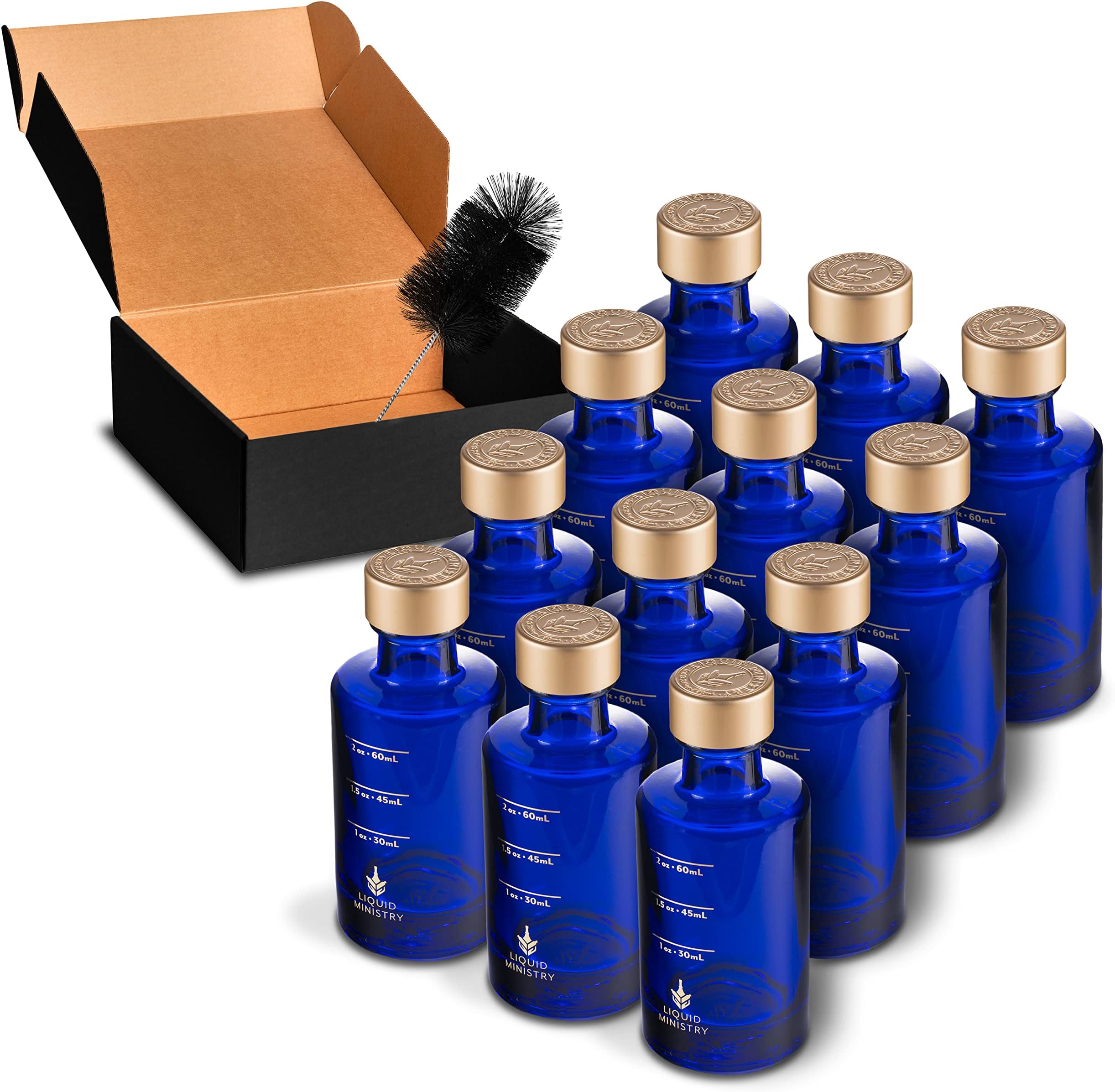 Amazon.com: Liquid Ministry (12-pack) 2.4oz / 70mL Glass Small Sample ...