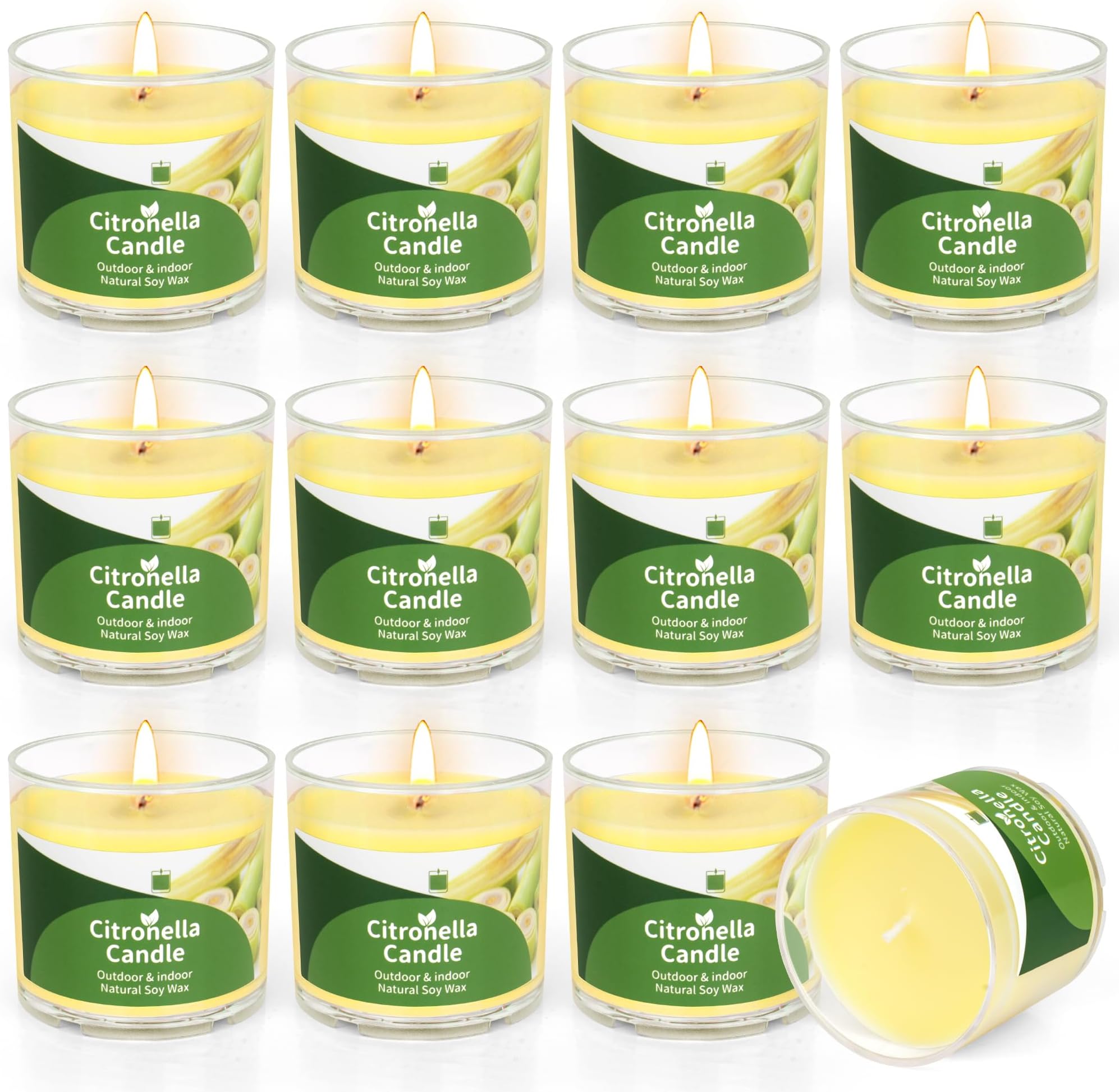 Citronella Candles Outdoor, 8 x 2.5oz Citronella Fragrance Candle Set ...