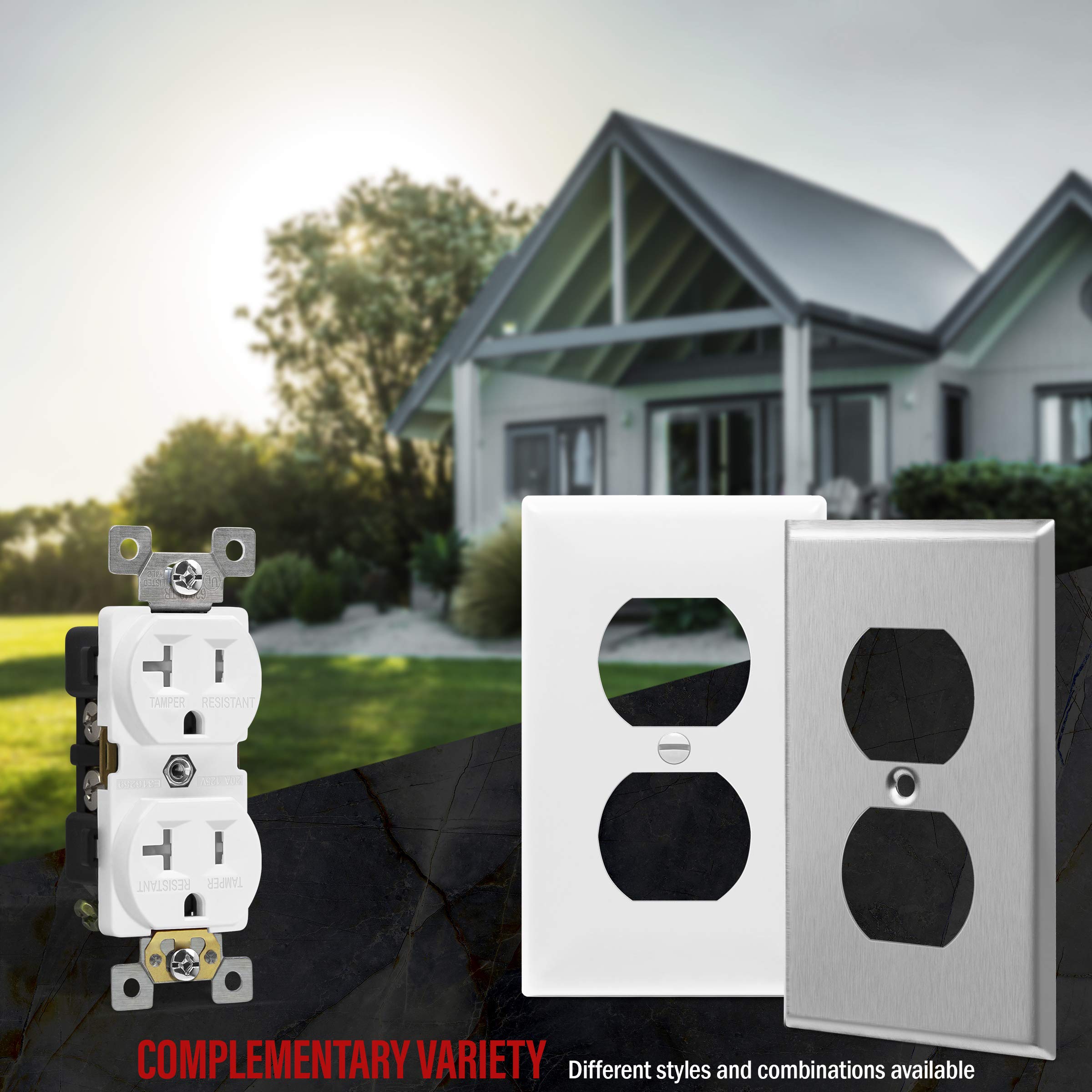 Snapklik.com : White Duplex Receptacle, Tamper-Resistant, Commercial ...