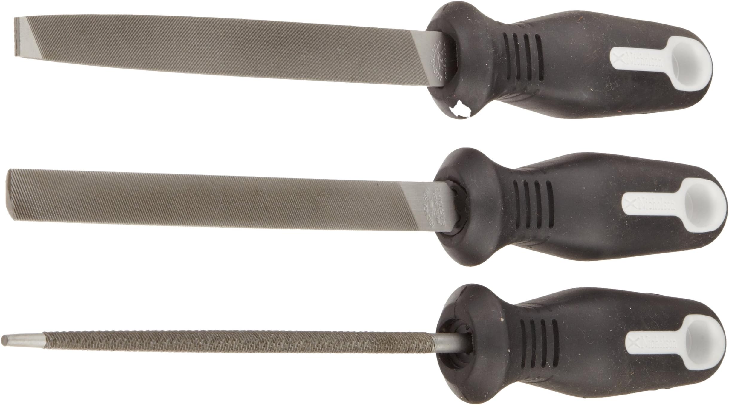 Nicholson 3 Piece Hand File Set with Ergonomic Handles, American ...