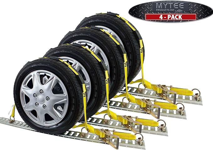 Amazon.com: Mytee Products (4 Pack) 2" x 10' E Track Tire Straps - Over ...
