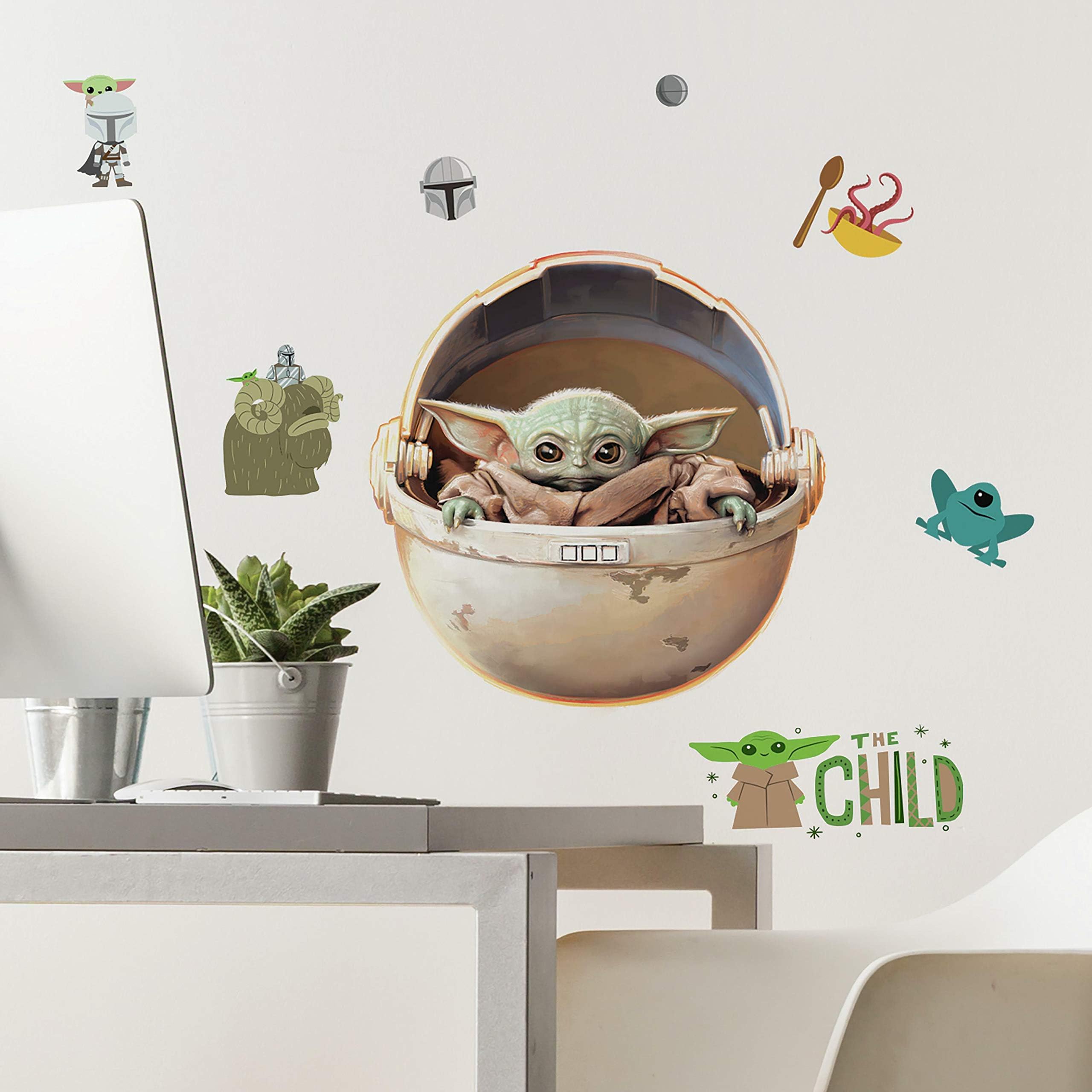 Baby Yoda Mandalorian Star Wars Vinyl Decal Sticker for Wall Door ...