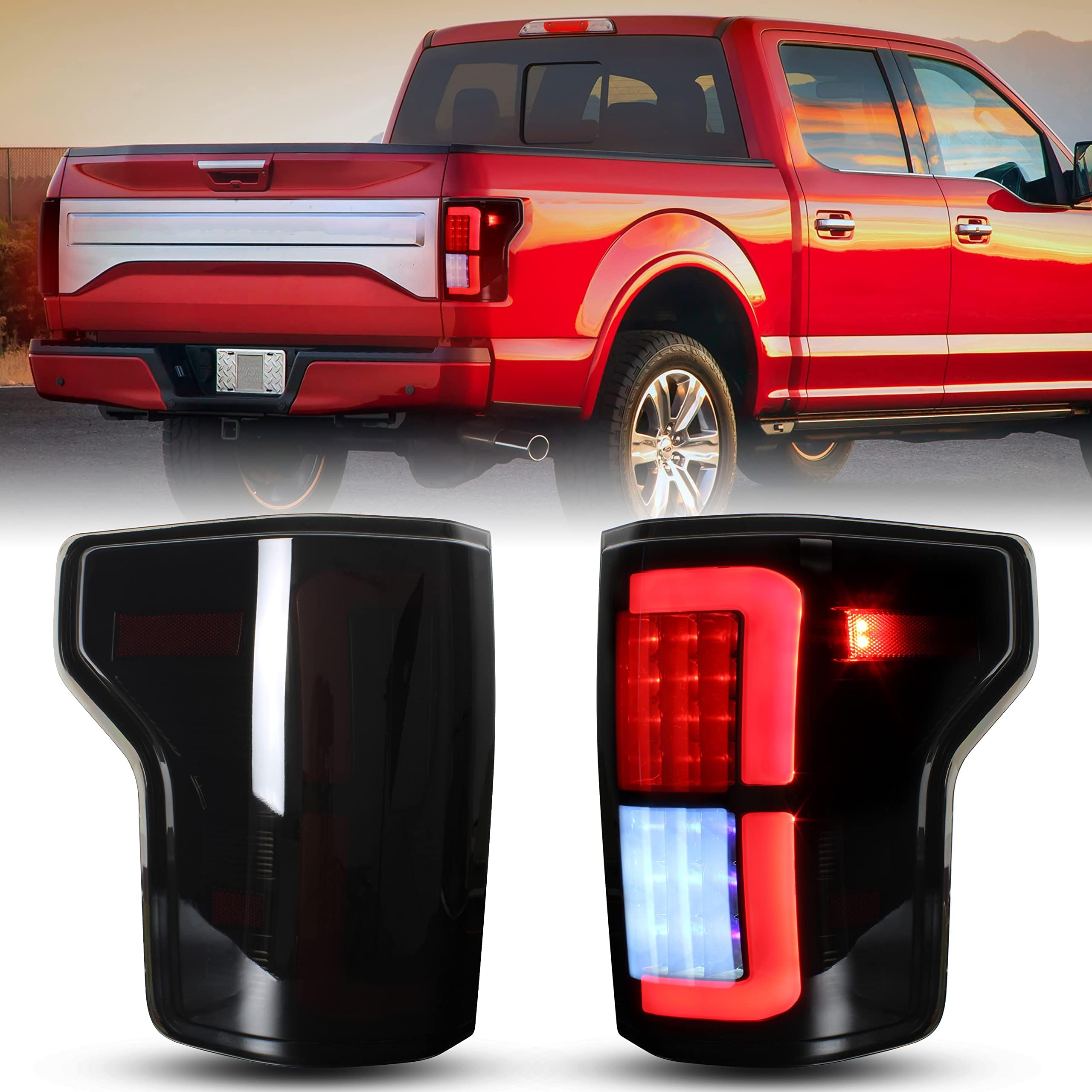 Amazon.com: POKIAUTO Full LED Tail Lights for F150 18-20, Upgraded ...