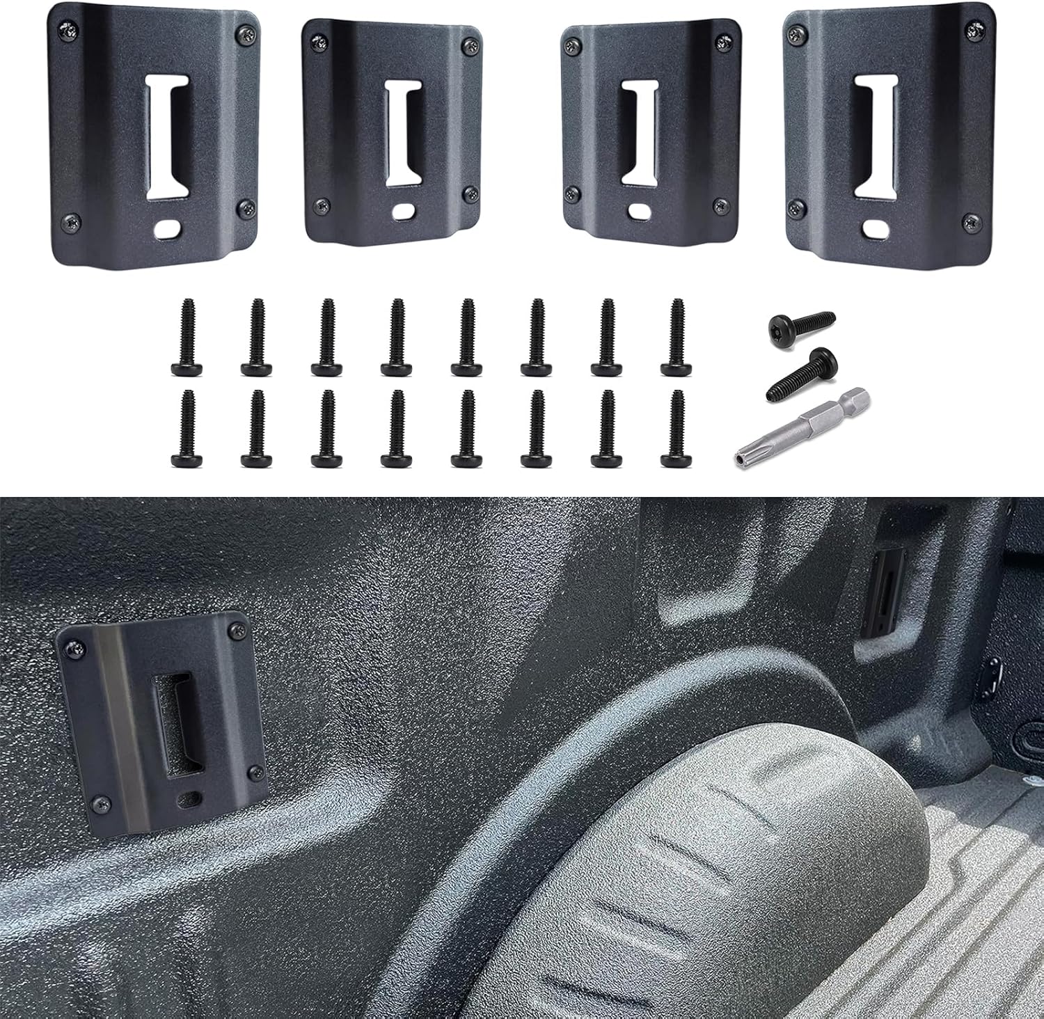 Amazon.com: 4 Pack Truck Bed Tie Down Anchor Boxlink E Port Bracket ...