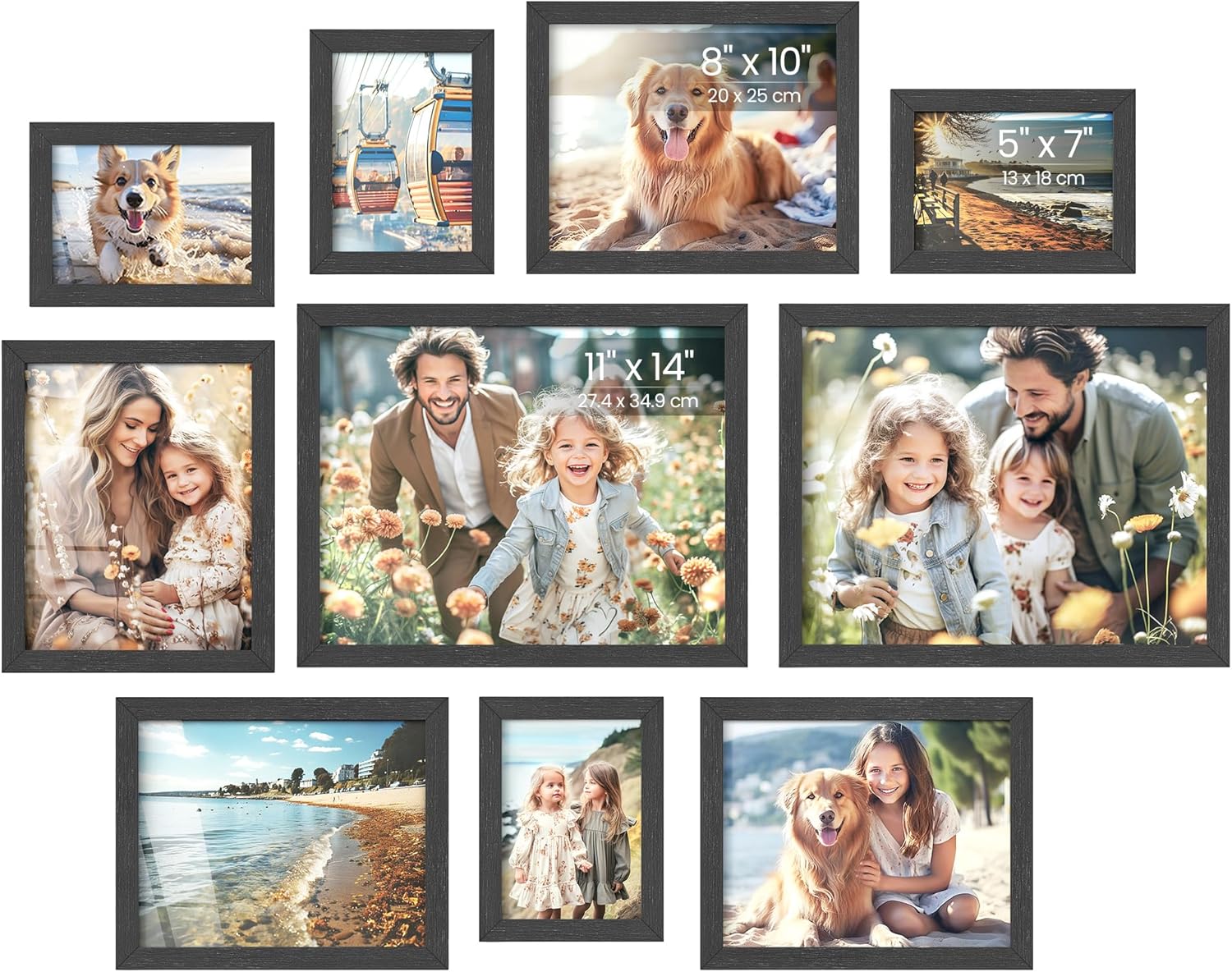 Amazon.com - SONGMICS Picture Frames, Collage Picture Frames Set of 10 ...