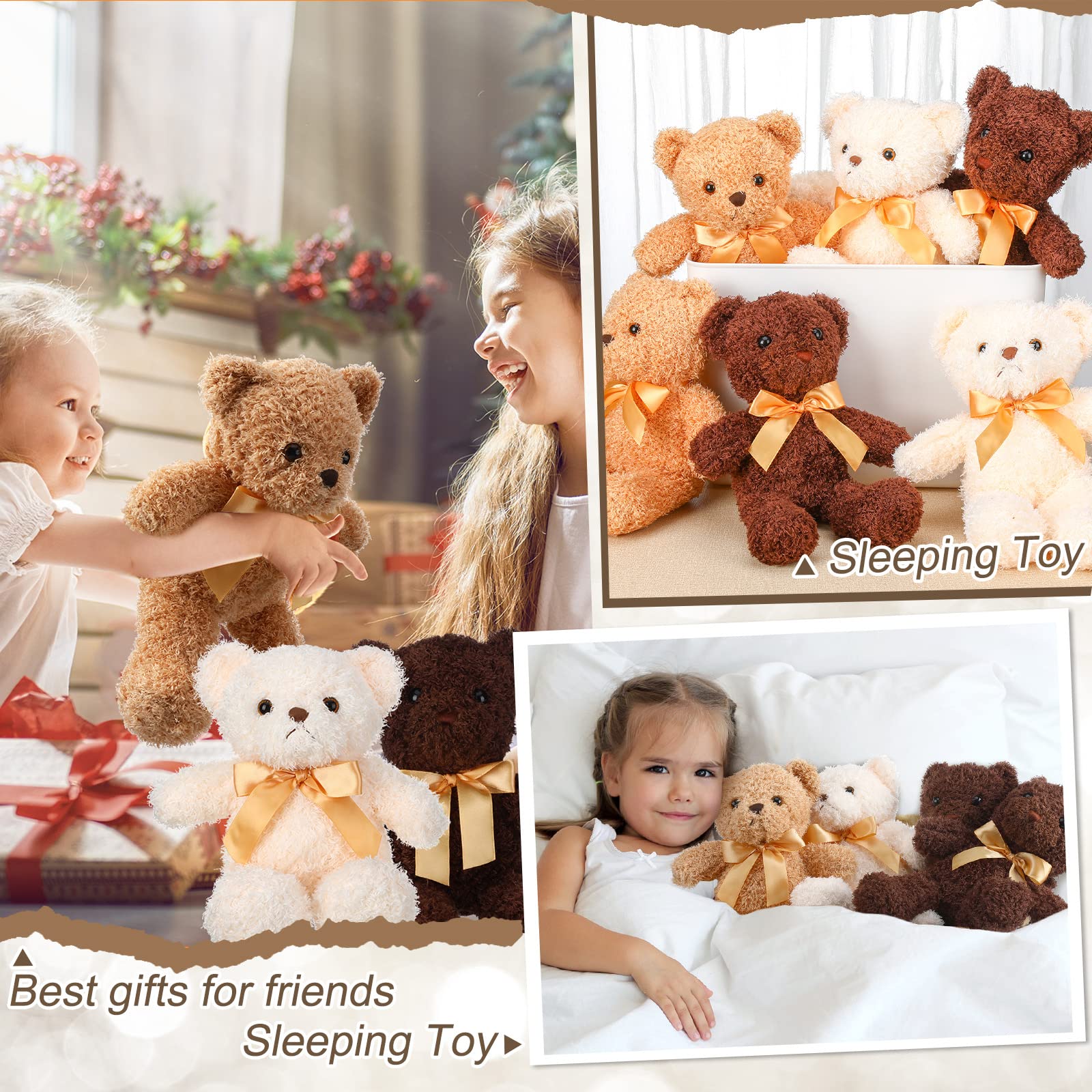 30 Pieces Plush Bears Bulk 12 Inch Stuffed Bears Stuffed Animals with ...