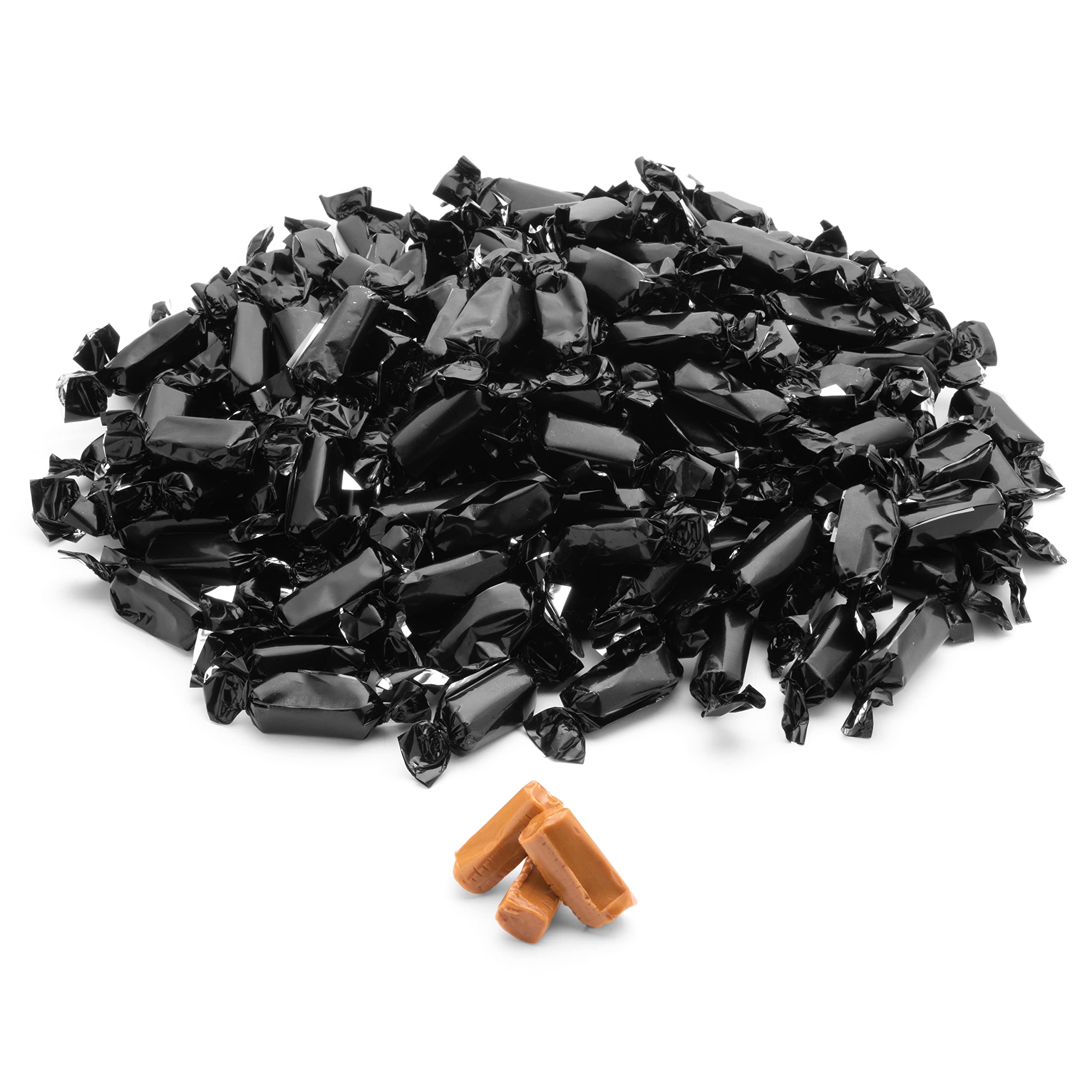 Amazon.com : Candy Envy - Black Wrappers Individually Wrapped - Toffee ...