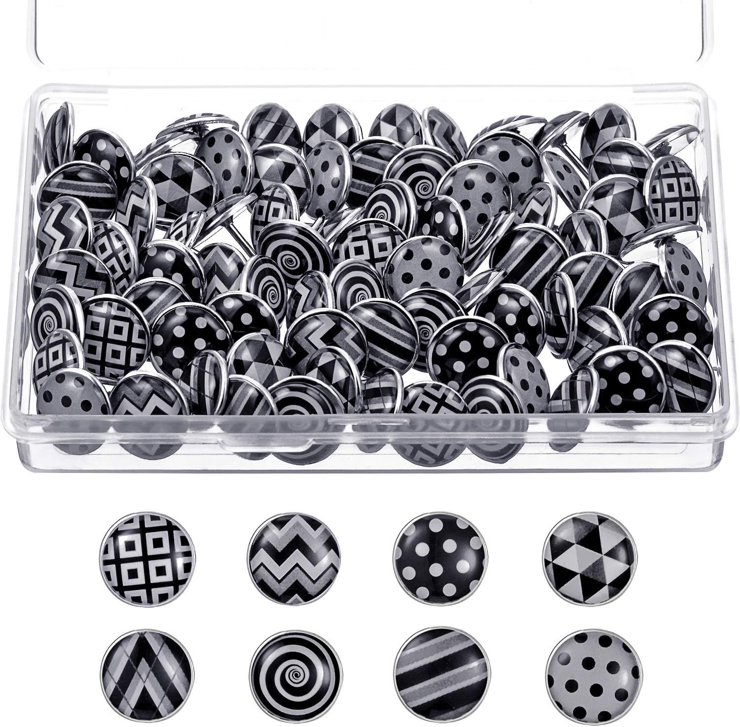 Amazon.com: 100PCS Pushpins, Decorative Tacks, Push Pins for Whiteboard ...
