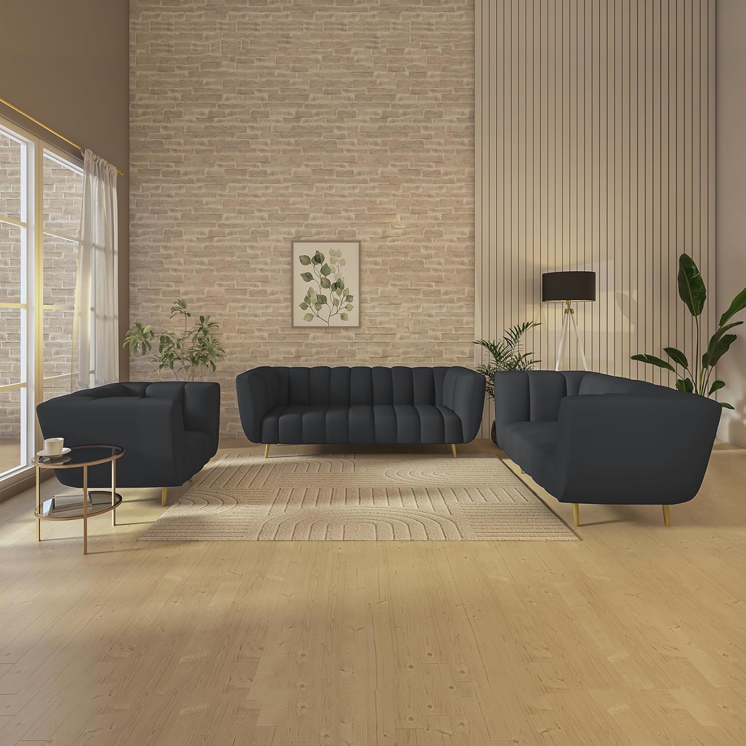 Wakeup India Mushy Premium Fabric Sofa Set 6 Seater