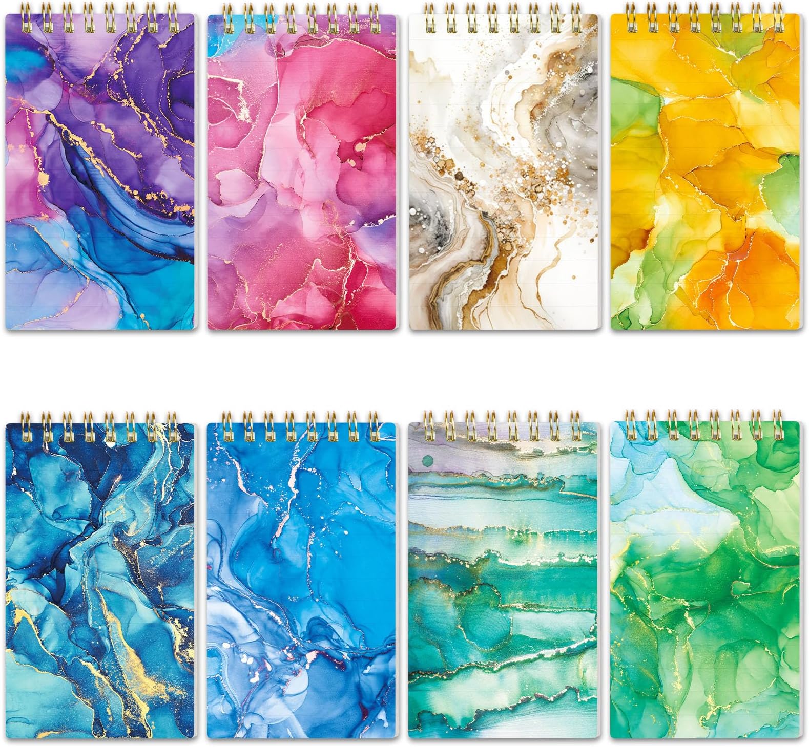 Amazon.com : HIBOX 4PCS Mini Spiral Notepads A6, Marbleized Pocket ...