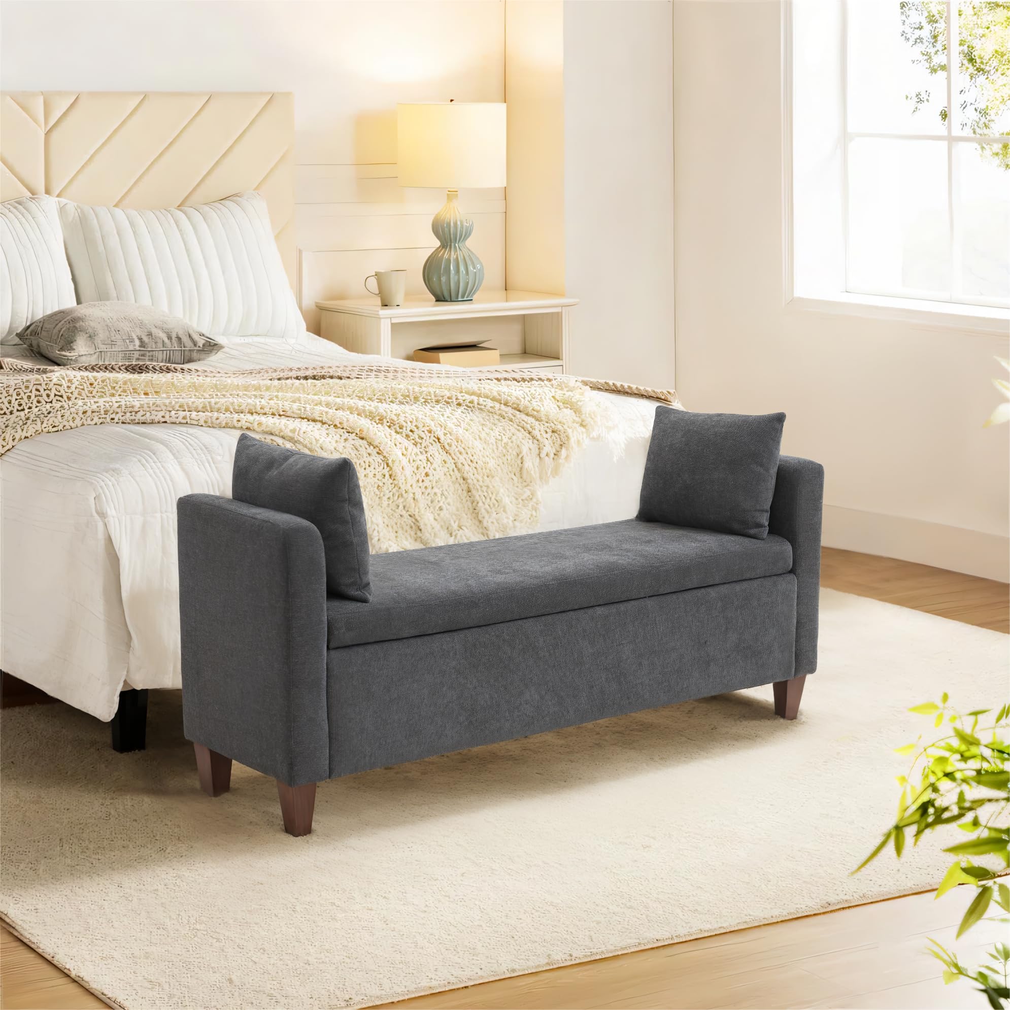 Amazon.com: AIITTCC Storage Bench for Bedroom, 55" End of Bed Bench for ...