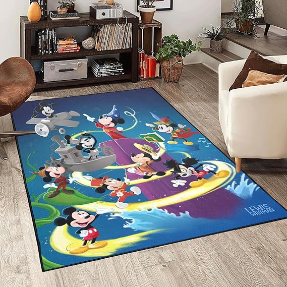 Amazon.com: RuvaNe Cute Mouse Themed Area Rug Cartoon Animated ...