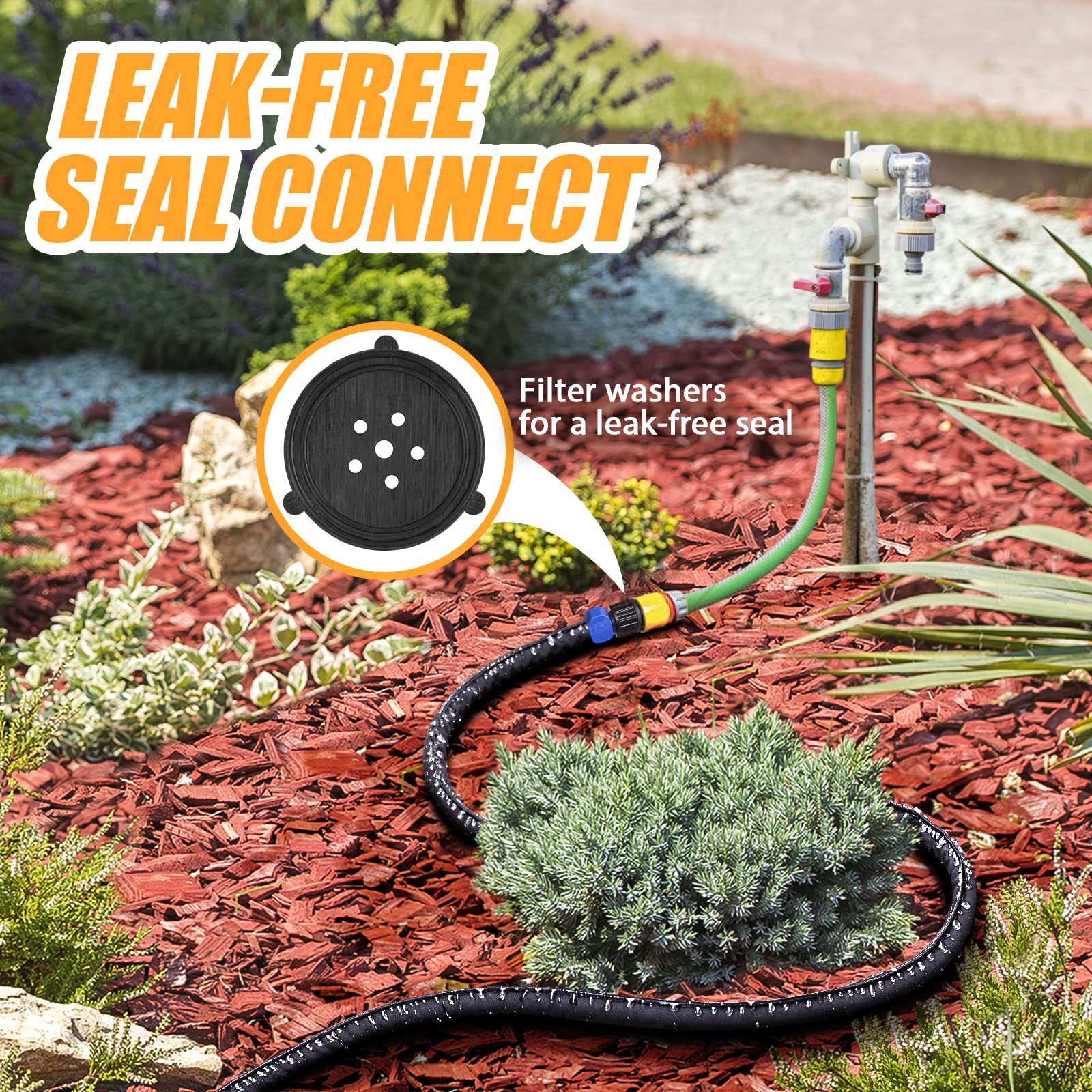 Snapklik.com : Soaker Hose For Garden 50 FT, Heavy Duty Drip Irrigation ...