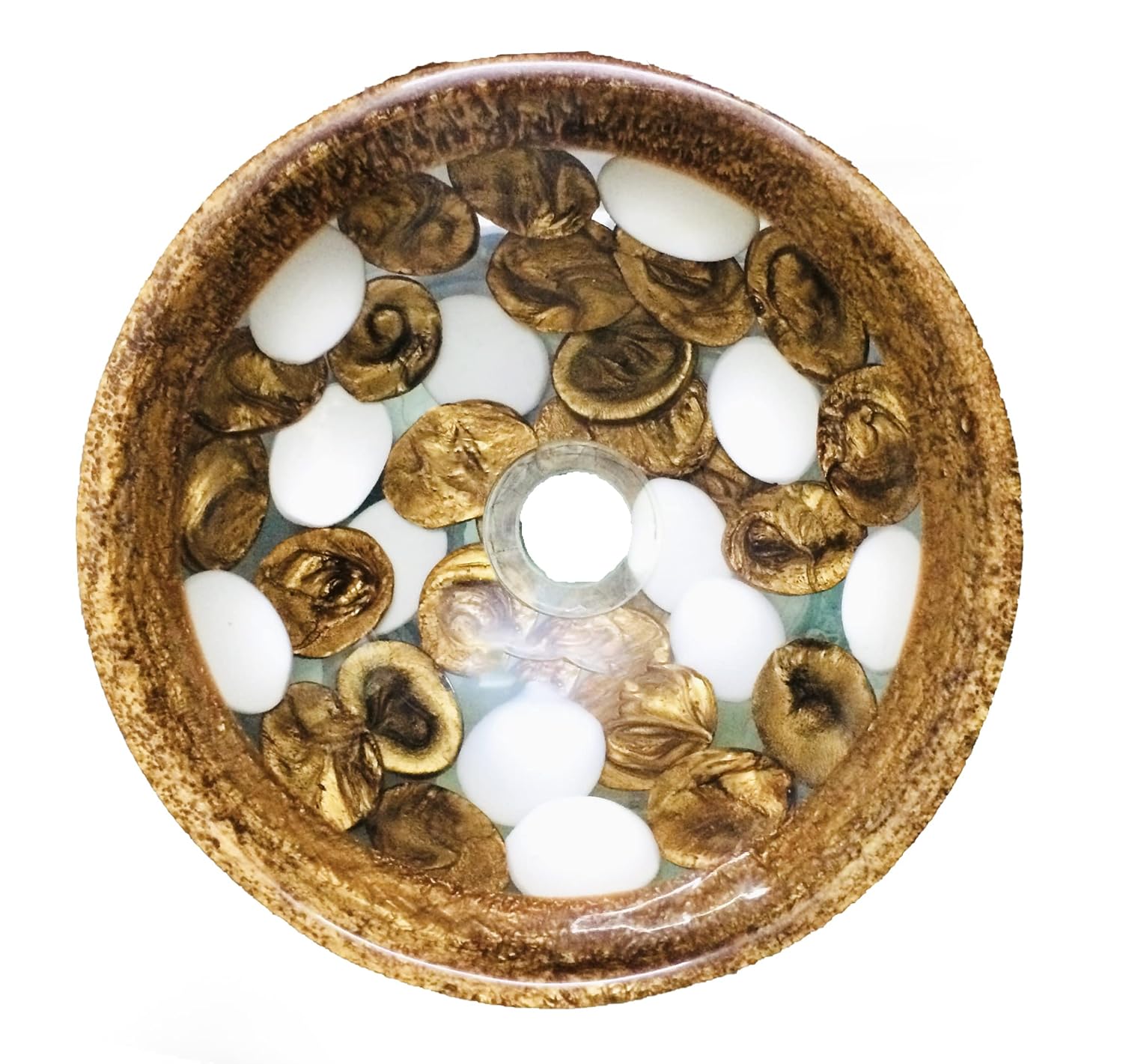 CTM 12 INCH Resin Bowl Wash Basin in Brown Color Only Basin Table Top ...