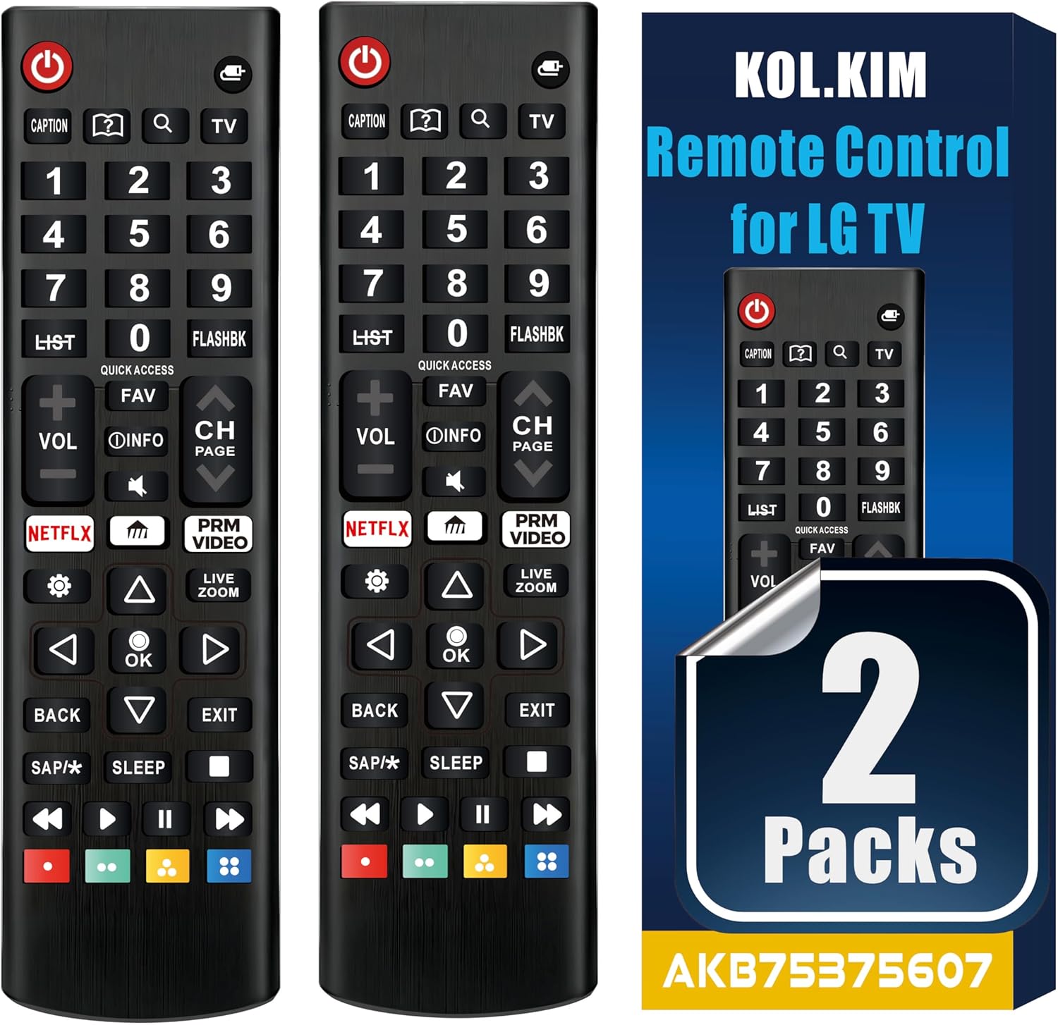 Amazon.com: 【Pack of 2】 Universal Remote for LG TV Remote Control ...