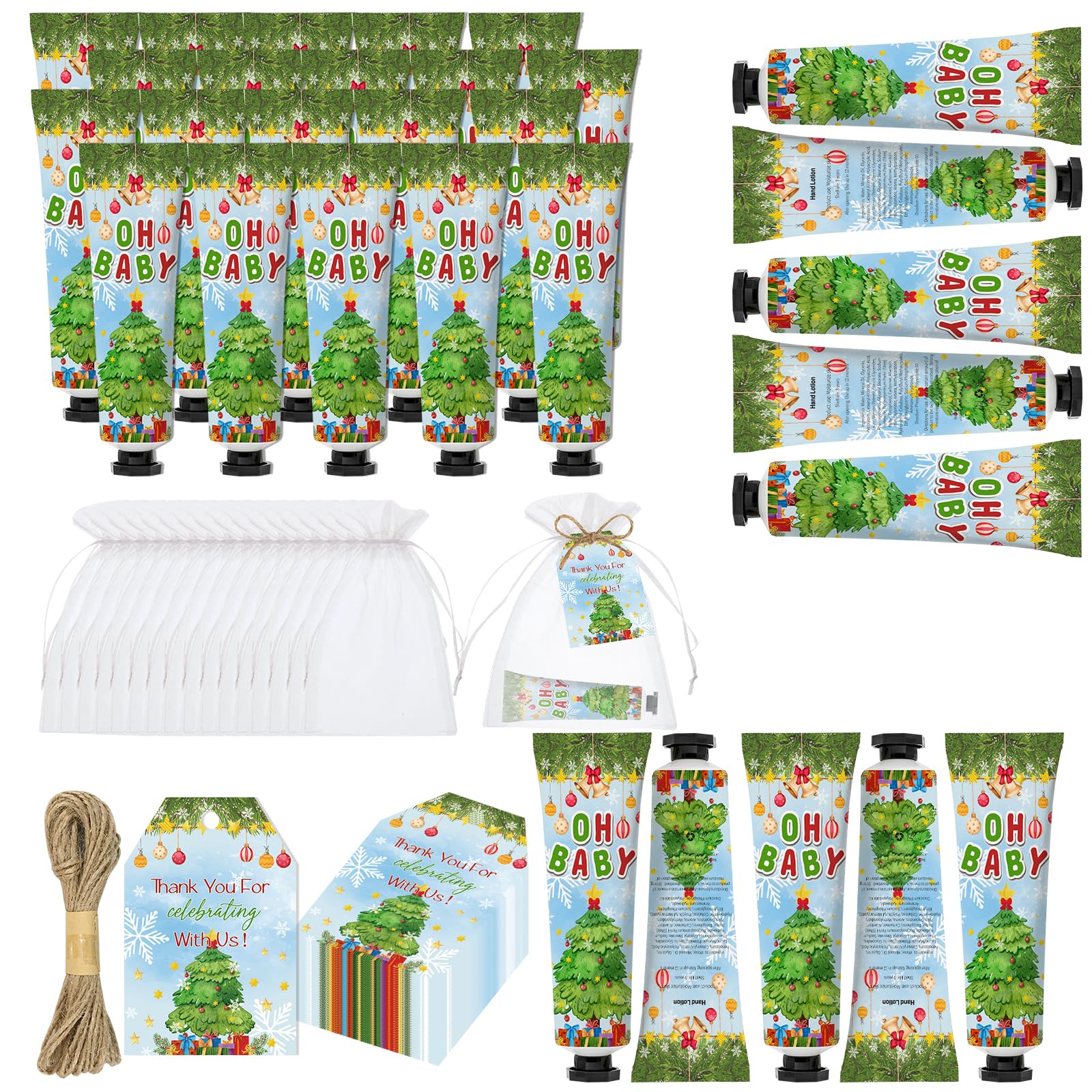 Amazon.com : 50 Sets Christmas Hand Cream Gift,Christmas Hand Cream ...