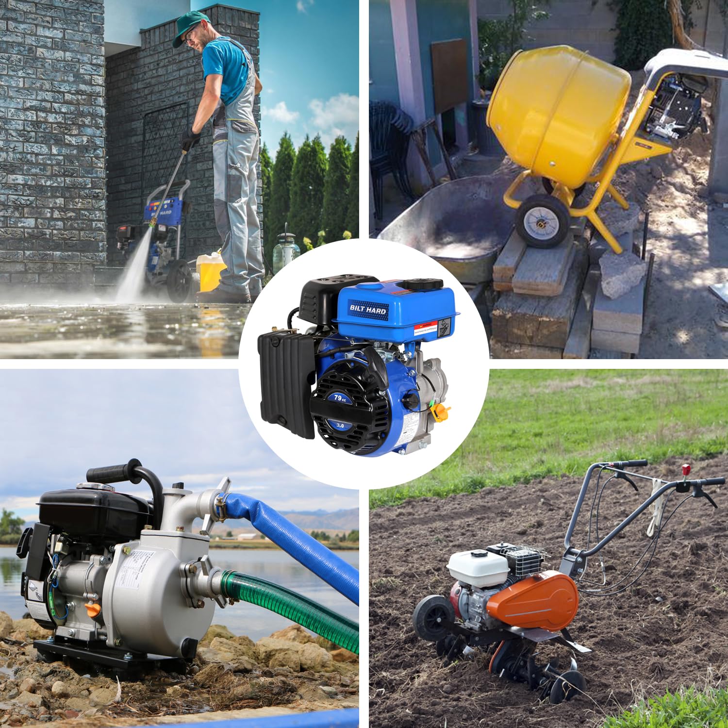 Snapklik.com : BILT HARD Gas Engine 79cc 2 HP, Gas Motor For Log ...