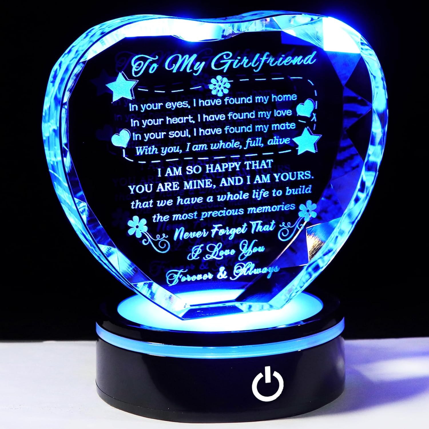 Amazon.com: YWHL Gifts for Girlfriend with Colorful Base Romantic Heart ...