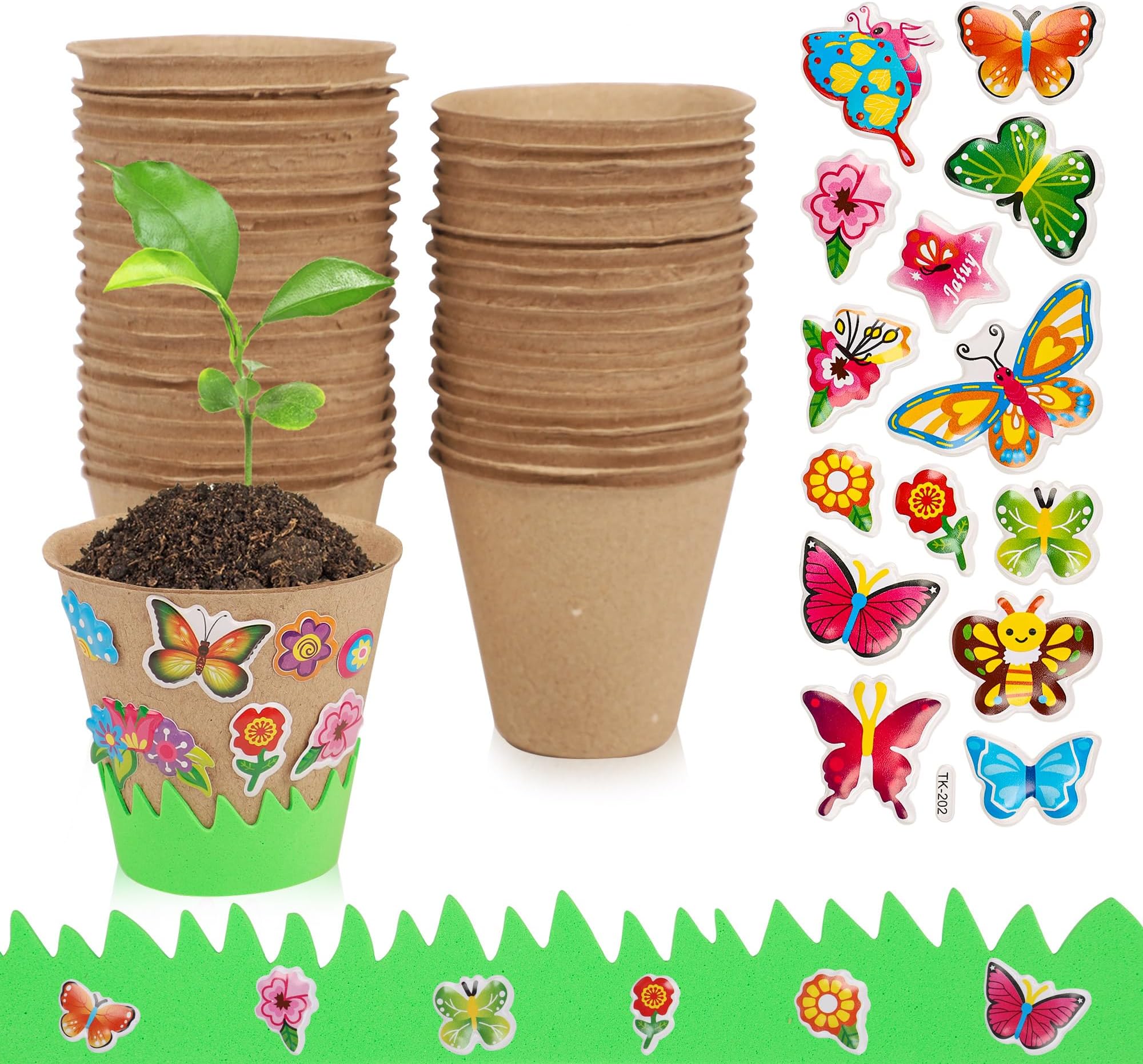 Amazon.com: NNG 40 Set Garden Paper Pot Craft Kit,40Pcs Paper Mache ...