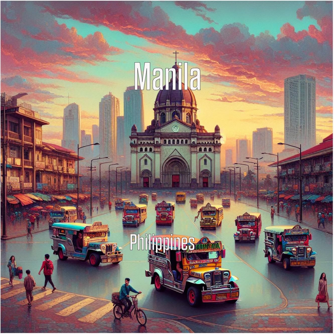 Amazon.com: Manila Philippines 3 Inches Die-Cut Fridge Magnet – Premium ...